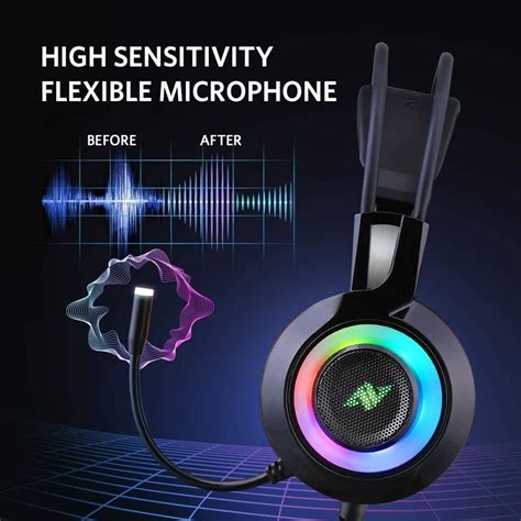 [c0401] Abkoncore Ch60 Gaming Headset With True 7 1 Surround Sound For Pc Ps4 Laptop Bass