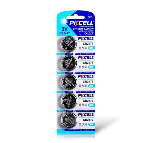 Pkcell Cr2477 3v 900mah Lithium Button Cell Battery