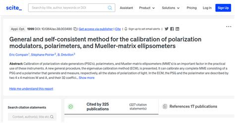 general and self consistent method for the calibration of polarization