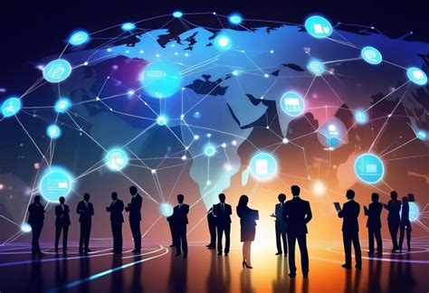 Premium Photo Business Global Network Connection Telecommunication