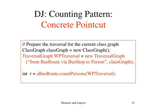 Ppt Aosd 2002 Tutorial Demeter Aspect Oriented Programming Of Traversal Related Concerns In