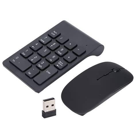 wire less numeric keypad and mouse combo 2 4g rechargeable 18 keys