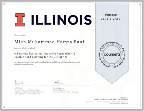 Completed E Learning Ecologies Course On Tech Mian Muhammad Hamza