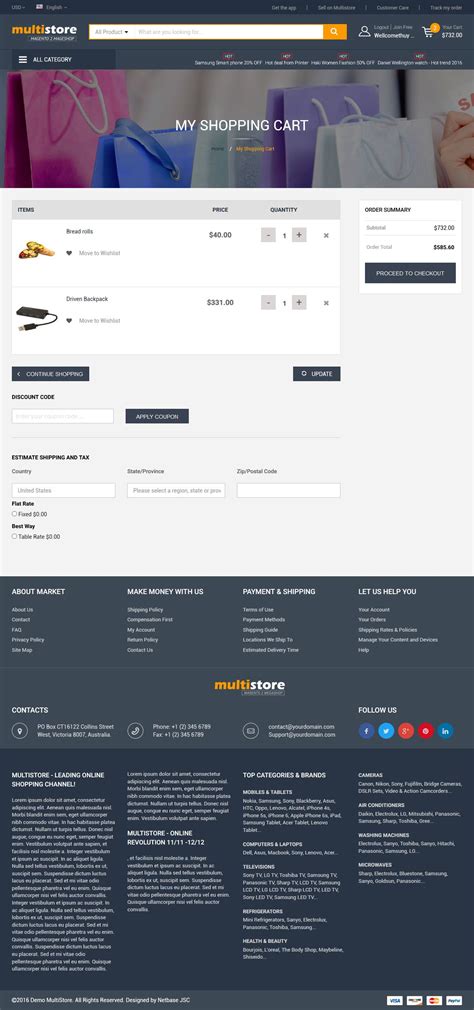 Multistores Magento 2 Megashop Theme Support Multiple Stores By