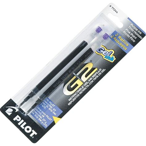 Pilot G2 Gel Ink Pen Refill Fine Tip Purple Ink 2 Pack 77244 Image 1