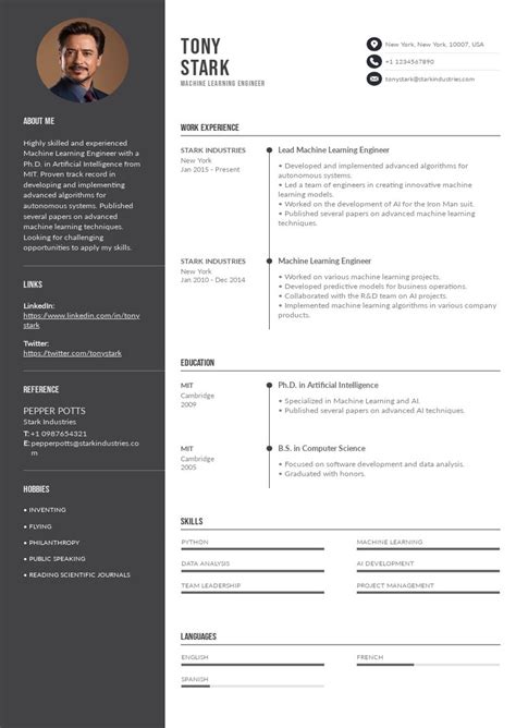 Machine Learning Engineer Resume Examples With Templates