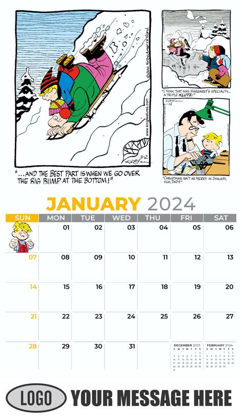 Wall Calendar Dennis The Menace Art Business Advertising Low