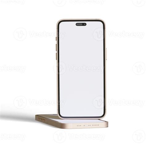 High Quality Realistic Frame Smartphone With Blank White Screen Mockup