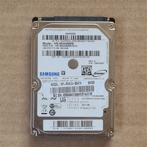 HARDDISK SATA SAMSUNG 500GB HN-M500MBB สำหรับ NOTEBOOK | Lazada.co.th