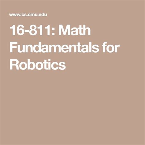 16 811 Math Fundamentals For Robotics Math Newton Method Fundamental
