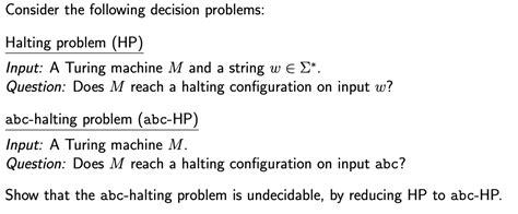Solved Consider The Following Decision Problems Halting