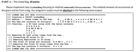 Solved Please Implement Class Linkedbag Focusing On