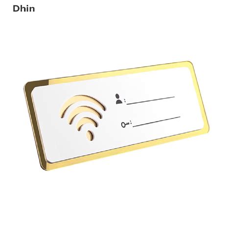 Dhin Wifi Sign Password Wall Plaque Acrylic Wireless Network Hotel