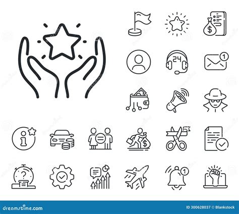 Ranking Line Icons Collection Evaluation Grading Scoring Rating Classifying Ordering