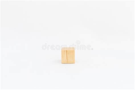 Single Wooden Cube Isolated On White Background Stock Image Image Of Success Single 312981097