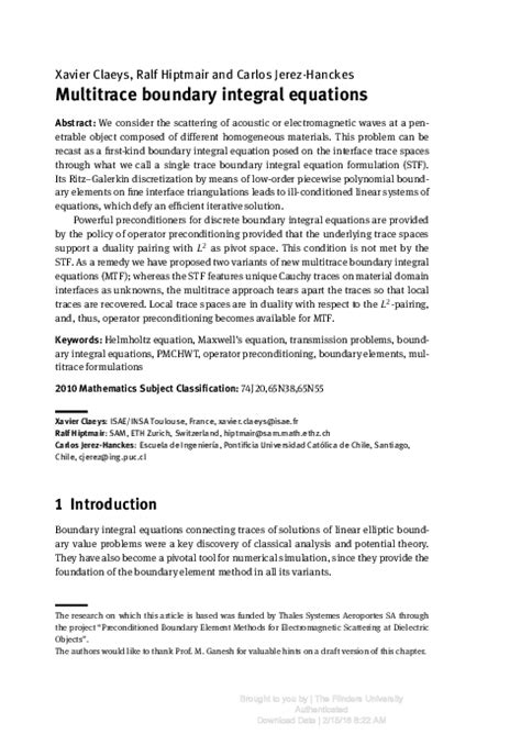 Pdf Direct And Inverse Problems In Wave Propagation And Applications