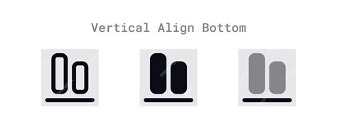 Premium Vector Vertical Align Bottom Icons Set