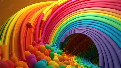 Premium Ai Image A Colorful Rainbow Illustration Generative Ai