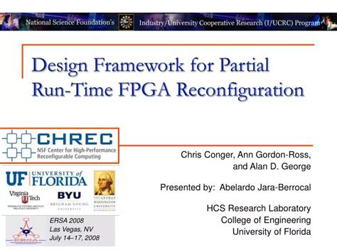 Ppt Design Framework For Partial Run Time Fpga Reconfiguration