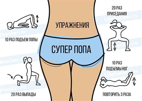 Упражнения Супер Попа Упражнения Тренировка для талии Планы тренировок
