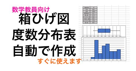 度数分布表と箱ひげ図が一瞬で作れるエクセルファイル作ったよ すうがくブログ【式変形ch】