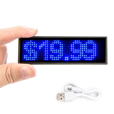 블루투스 미니 Led 이름 배지 Diy 프로그래밍 가능한 스크롤 메시지 앱 텍스트 디지털 디스플레이 Usb 충전 가격 이름표
