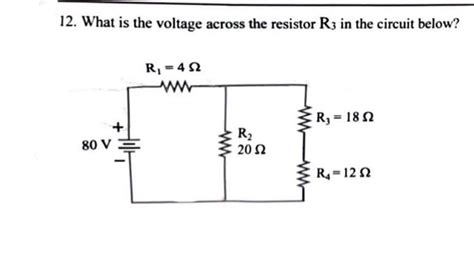 Solved What Is The Voltage Across The Resistor R3 In The