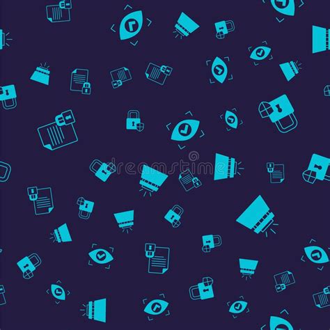 Set Document And Lock Shield Security With Eye Scan And Fire Sprinkler System On Seamless