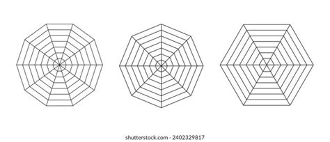 Radar Spider Diagram Templates Polygon Graphs Stock Vector Royalty Free Shutterstock