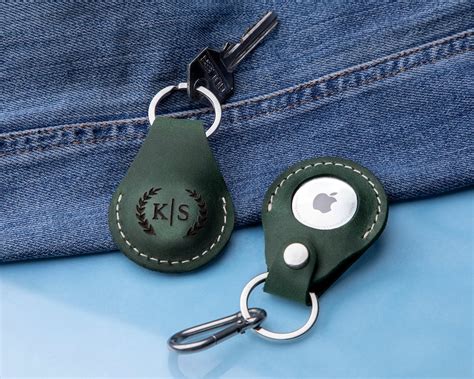 Leather Air Tag Case Apple Tag Holder Personalized Airtag Etsy