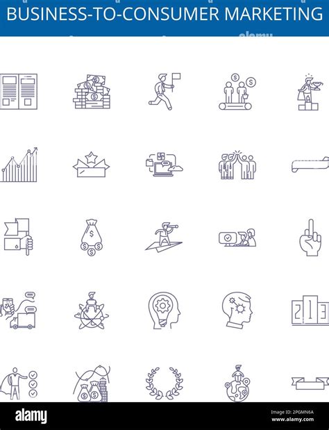 Business To Consumer Marketing Line Icons Signs Set Design Collection Of Bc Ecommerce Retail