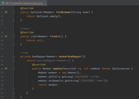 스프링 Db 접근2 Jdbctemplate