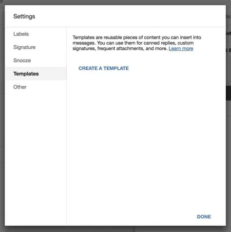 inbox on the web gets new templates feature