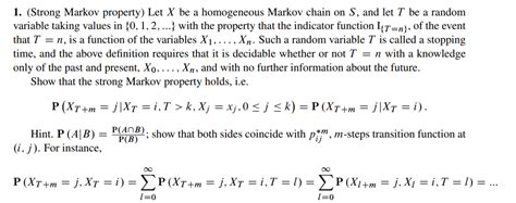 1 strong markov property let x be a homogeneous