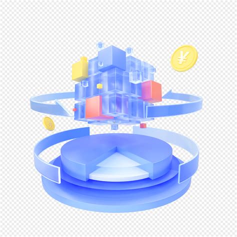 3d 입체 파란색 지상 유리 질감 큐브 금융 기술 모델 요소 Png 일러스트 무료 다운로드 Lovepik