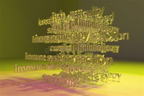 3d Rendering Abstract Cgi Typography Health Related Keywords C Stock Illustration
