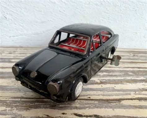 Vintage Carrito De Lámina Vw 1600 Negro Bandai Mercadolibre
