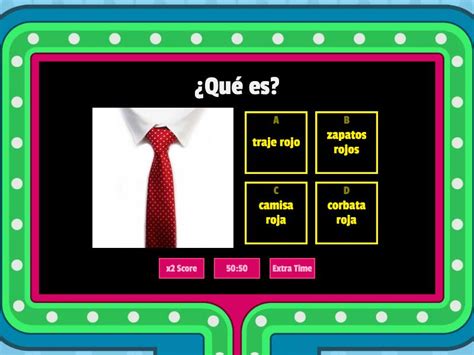 La Ropa Y Los Colores Gameshow Gameshow Quiz