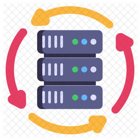 database sync icon download in colored outline style