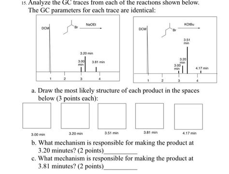 Solved 15 Analyze The GC Traces From Each Of The Reactions Chegg Com