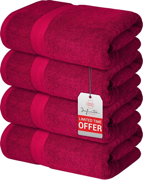 Premium Bath Towels Set Pack Of 4 100 Ring Spun Cotton