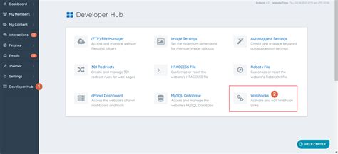 developer hub webhooks brilliant directories documentation bd support