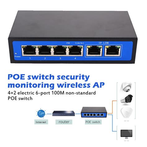 Universal Poe Ethernet Switch Ip Phone Home Router Vicedeal