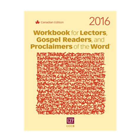 Workbook For Lectors Canadian Edition Nrsv St Patricks Guild