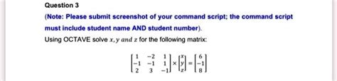 Solved Question 3 Noteplease Submit Screenshot Of Your Command