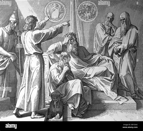 Bible Joseph Interprets Pharaohs Dream Genesis Illustration By J
