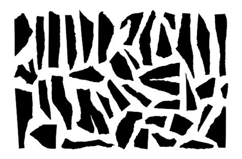 찢어진 종이 조각 벡터 세트 찢어진 텍스처 스트립 컬렉션 흰색 배경에 고립 된 검은 실호엣 손상된 테두리 세트입니다 0명에 대한 스톡 벡터 아트 및 기타 이미지 Istock