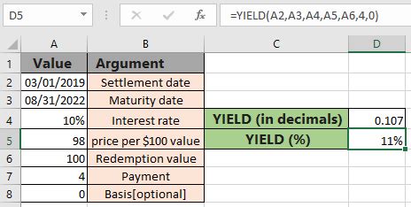 How To Use The YIELD Function In Excel