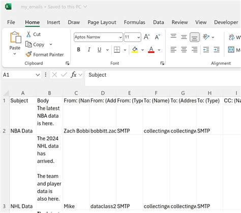 Outlook How To Export Emails To Excel Collecting Wisdom