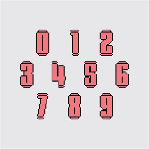 Premium Vector Pixel Art Number Aesthetics Retro Sprite Design